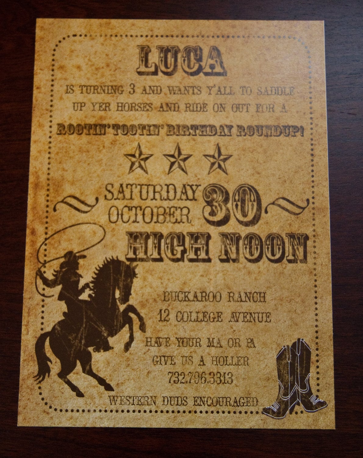 Western Theme Invitations Templates
